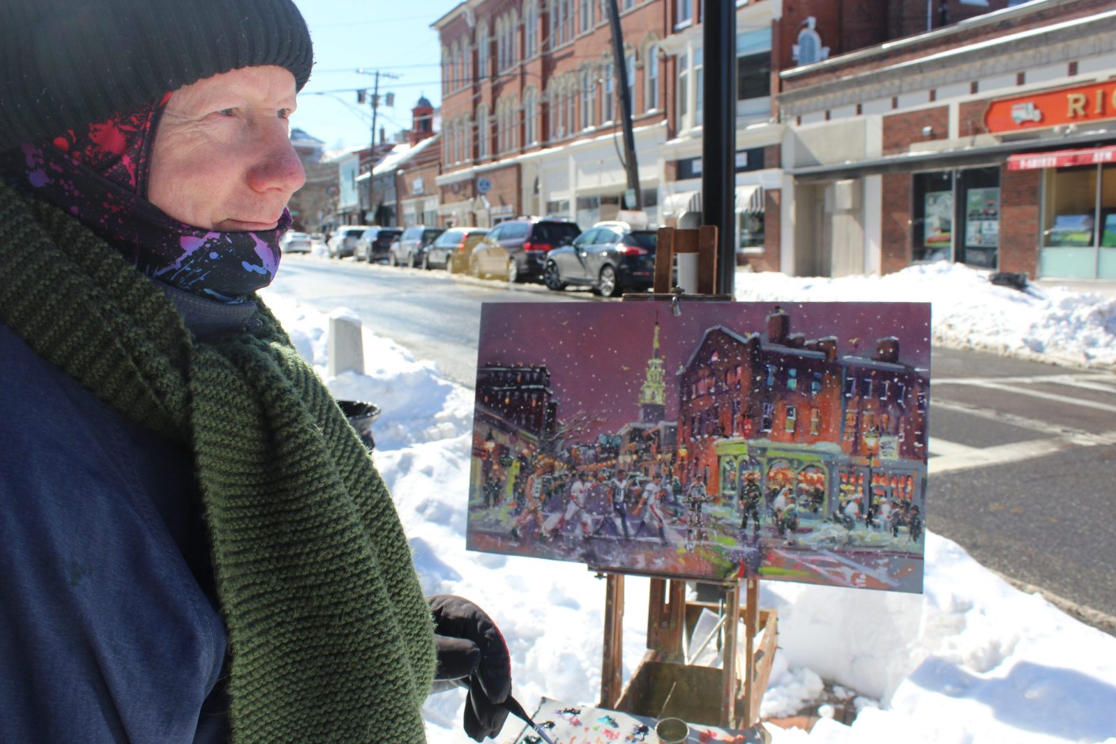 Boston Sports Legends In Downtown Painting | The Town Common
