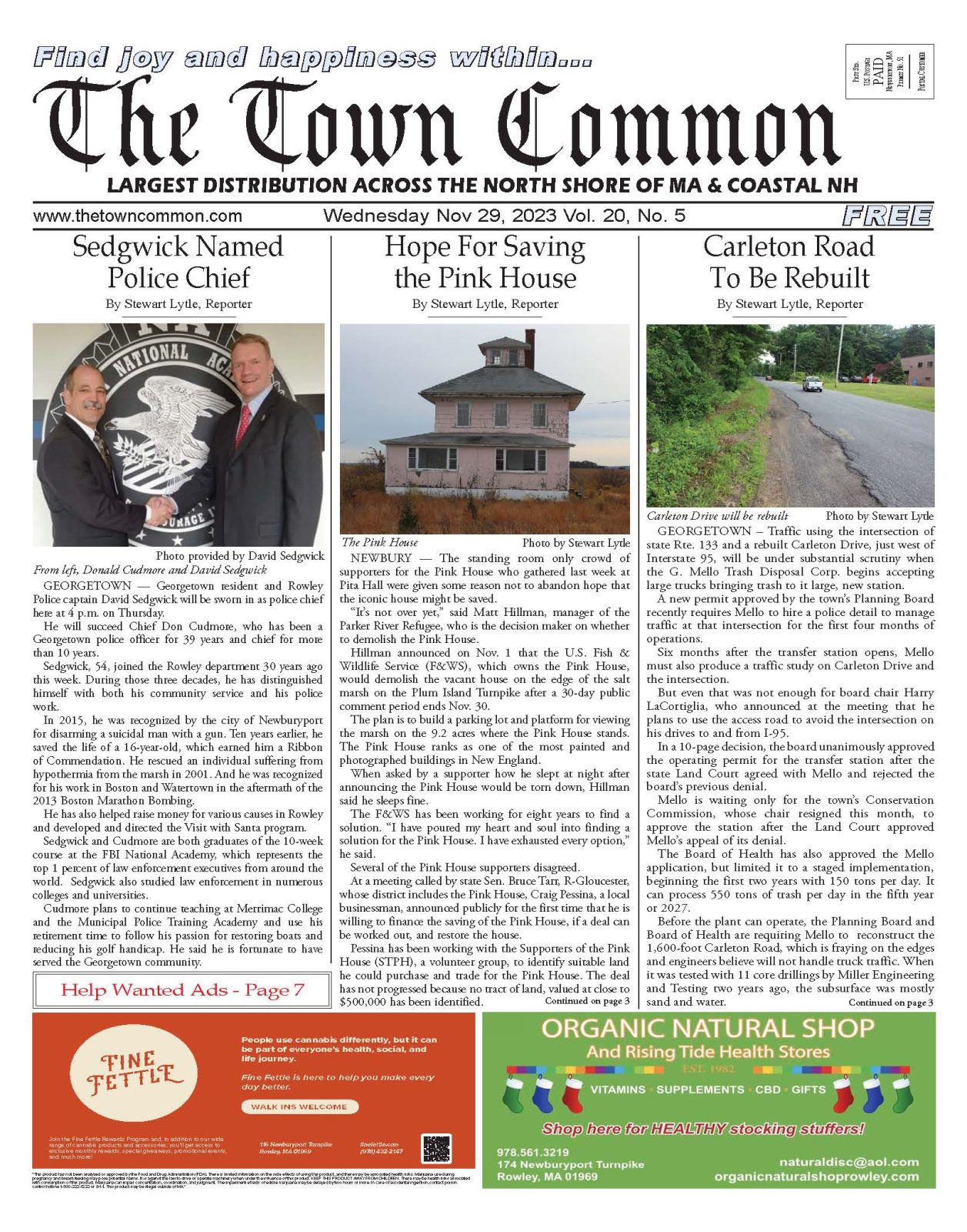 TTC_11_29_23_Vol.20-No.5 | The Town Common