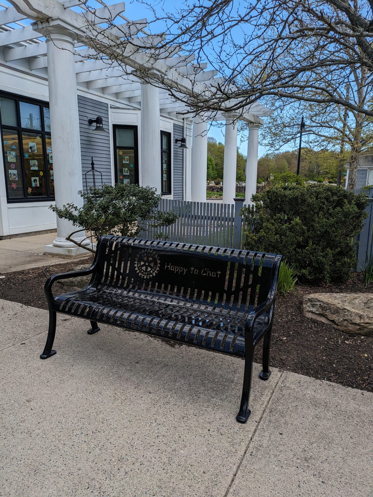 Happy to Chat bench donated to Rowley Public Library | The Town Common